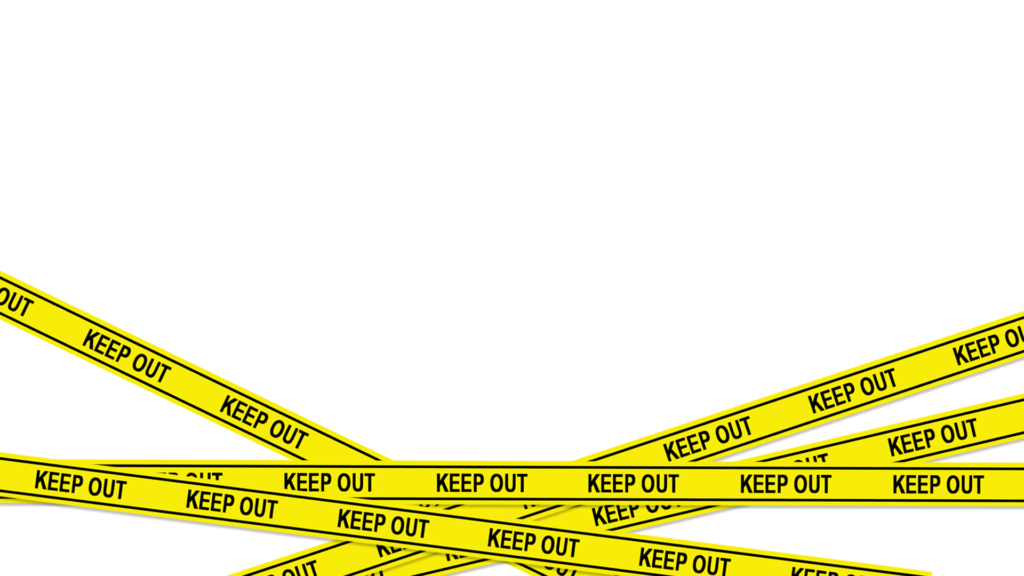 KEEP OUTテープが下側に張られたフレーム | フリー素材サイトギャラリーハウス