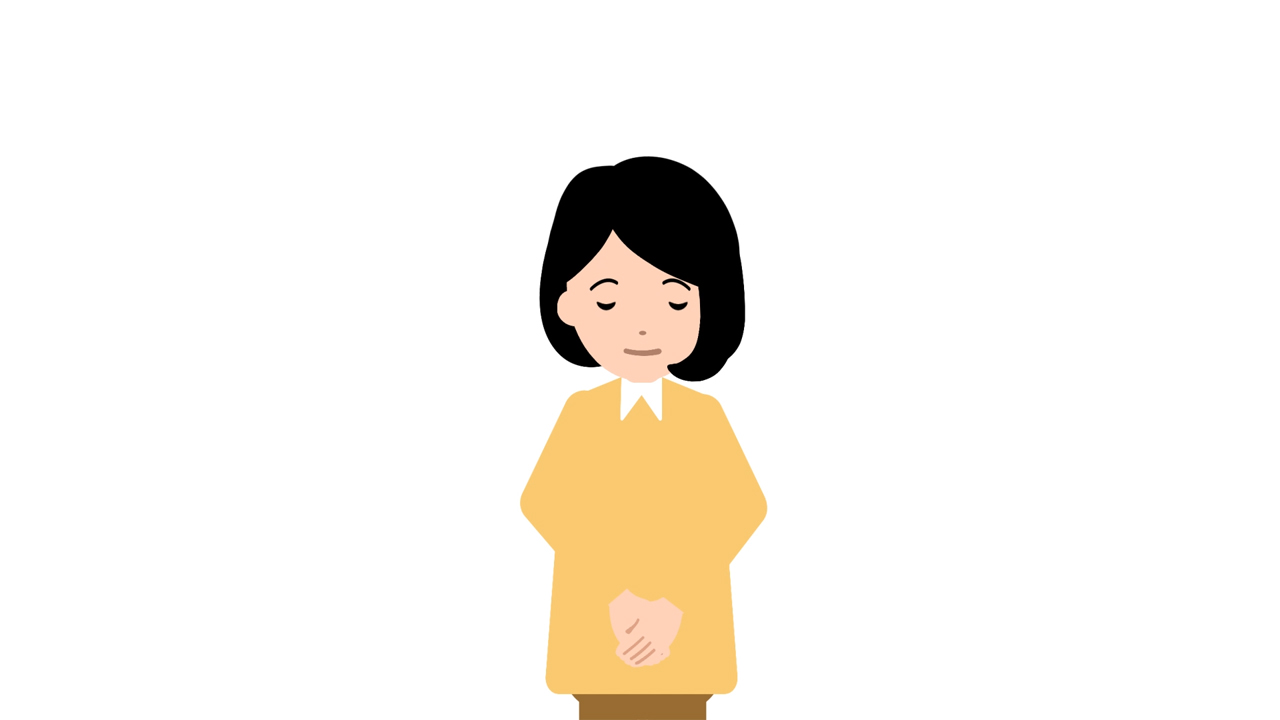 お辞儀をして笑顔になる女性のキャラクターアニメーション動画 | 動画素材・ストック動画のどうがや